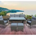 WICKER RATTAN SET ΑΛΟΥΜΙΝΙΟΥ ΕΞΩΤΕΡΙΚΟΥ ΧΩΡΟΥ N12