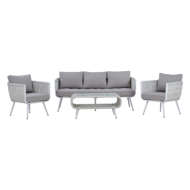 WICKER RATTAN SET ΑΛΟΥΜΙΝΙΟΥ ΕΞΩΤΕΡΙΚΟΥ ΧΩΡΟΥ N12