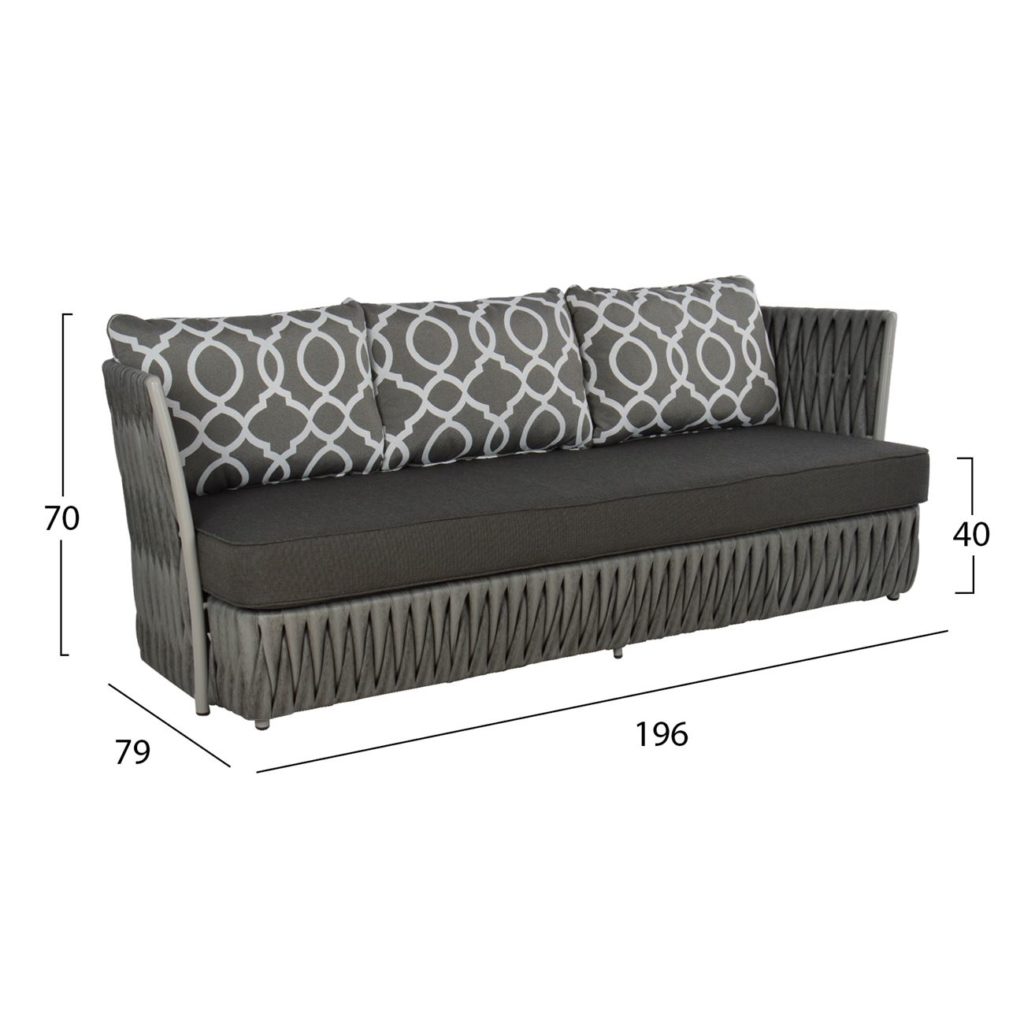 ΣΑΛΟΝΙ ΕΞΩΤΕΡΙΚΟΥ ΧΩΡΟΥ SET Ν3 ΑΛΟΥΜΙΝΙΟΥ WICKER RATTAN