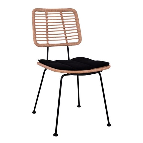 SALSA ΚΑΡΕΚΛΑ ΠΟΛΥΘΡΟΝΑ ΜΕΤΑΛΛΟ WICKER ΦΥΣΙΚΟ