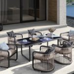 ΣΑΛΟΝΙ ΕΞΩΤΕΡΙΚΟΥ ΧΩΡΟΥ SET Ν3 ΑΛΟΥΜΙΝΙΟΥ WICKER RATTAN