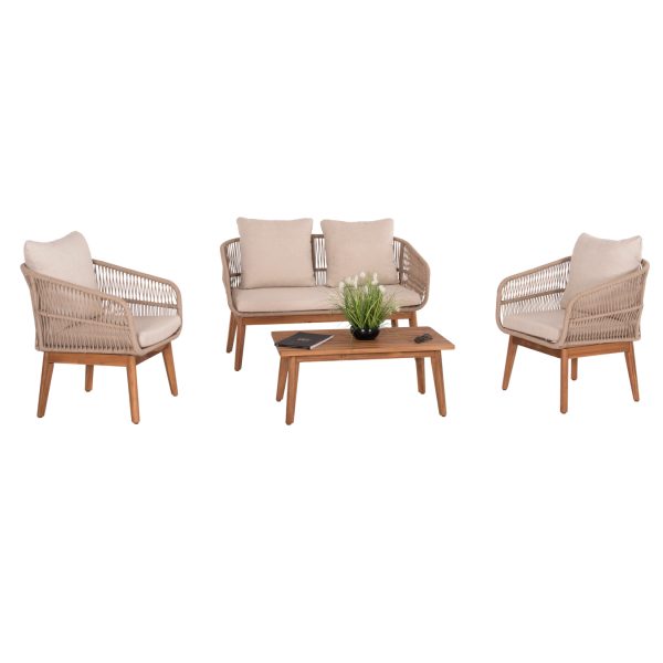 ΣΑΛΟΝΙ ΕΞΩΤΕΡΙΚΟΥ ΧΩΡΟΥ SET Ν3 ΑΛΟΥΜΙΝΙΟΥ WICKER RATTAN