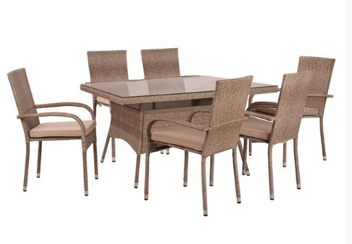 ΣΕΤ ΤΡΑΠΕΖΑΡΙΑ WICKER RATTAN ΕΞΩΤΕΡΙΚΟΥ ΧΩΡΟΥ SUMATRA