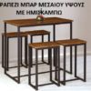 ΣΤΑΝΤ ΜΠΑΡ ΣΕΤ STANT BAR ΤΡΑΠΕΖΙ ΜΕ 2 ΣΚΑΜΠΩ