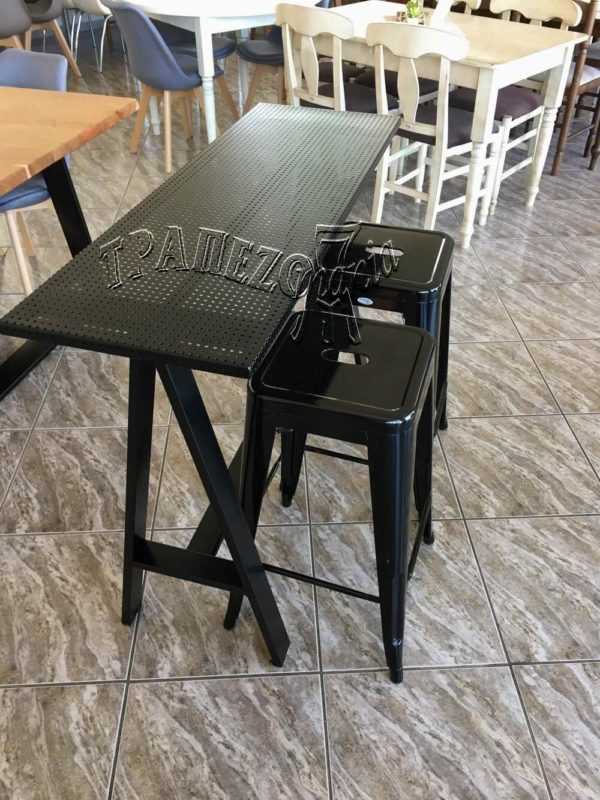 ΤΡΑΠΕΖΙ ΜΕΣΑΙΟΥ ΥΨΟΥΣ ΜΕΤΑΛΛΙΚΟ 1,20Χ0,40 ΥΨΟΣ 0,80