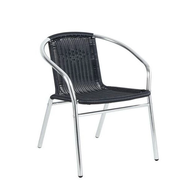 ΠΟΛΥΘΡΟΝΑ ΑΛΟΥΜΙΝΙΟΥ RATTAN WICKER ΜΑΥΡΟ ΧΡΩΜ